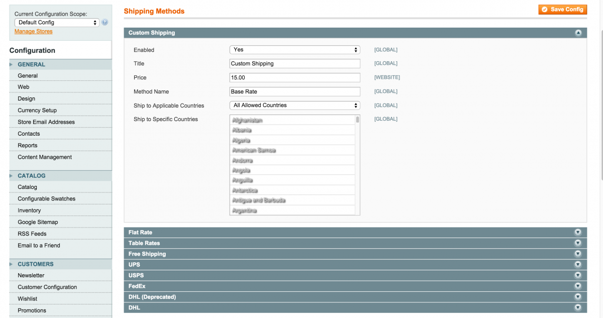 Add a Custom Shipping Method in Magento - Siphor