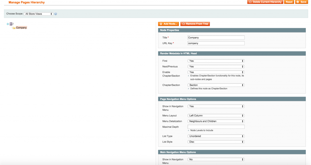 Magento CMS Page Hierarchy - Siphor