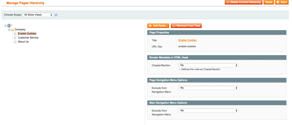 Magento CMS Page Hierarchy - Siphor