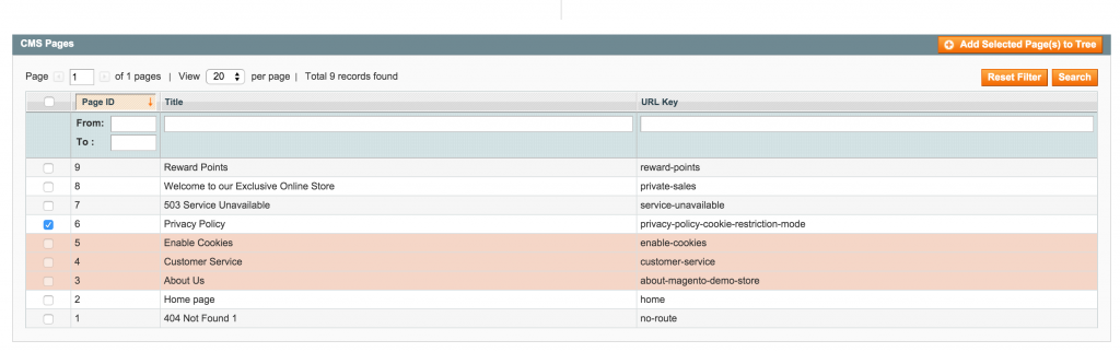 Magento CMS Page Hierarchy - Siphor